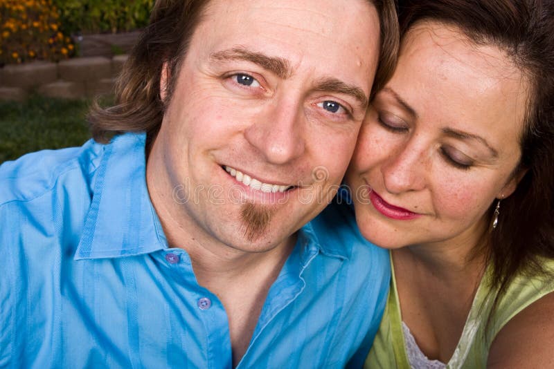 Happy Loving Couple Smiling and Hugging. Stock Photo - Image of smile ...