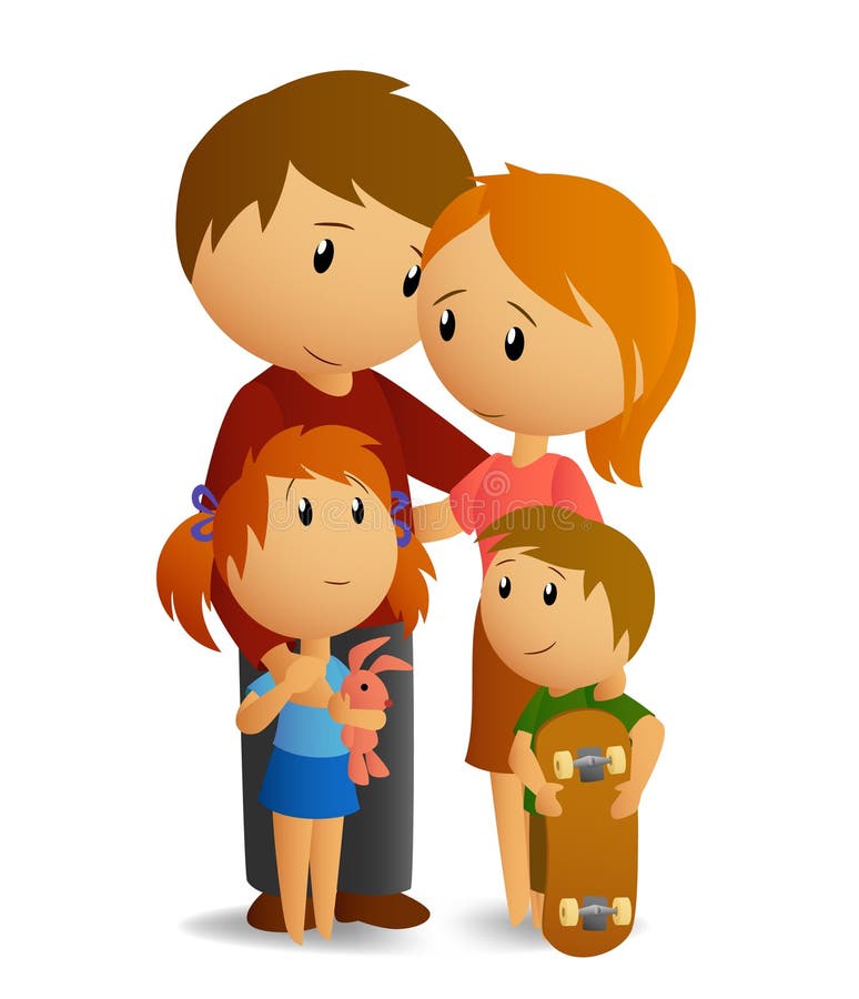 Happy loving family stock vector. Illustration of cute - 15901473