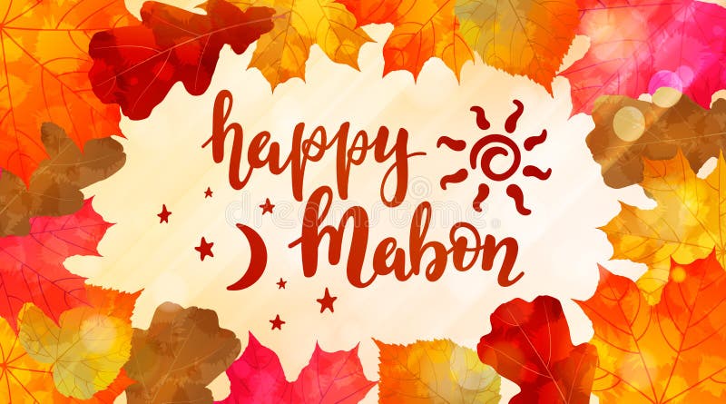 Happy Mabon Handwritten Lettering Quote Stock Vector Illustration Of Equality Hand 156660008