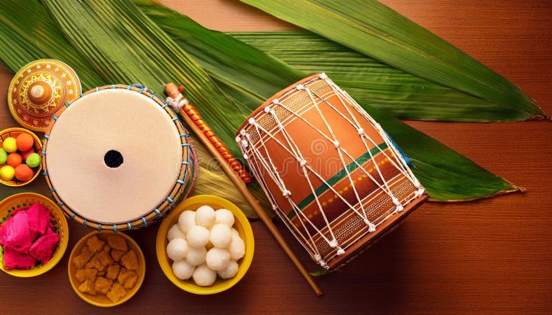 Happy Magh Bihu Festival Poster Design Stock Illustration ...