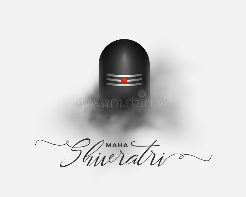 Happy Maha Shivratri Celebration Background with Shivling Design Stock ...