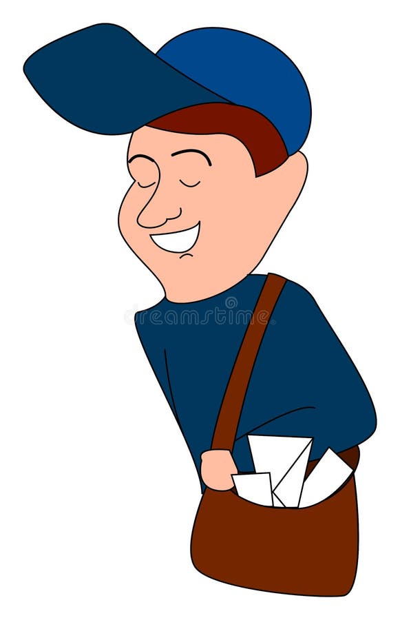 Happy Mailman stock vector. Illustration of 1940s, couriers - 42097140