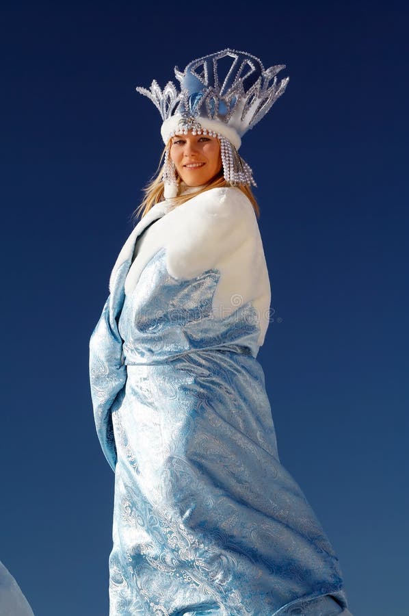 Happy majestic snow queen stock photo. Image of austere - 4582646
