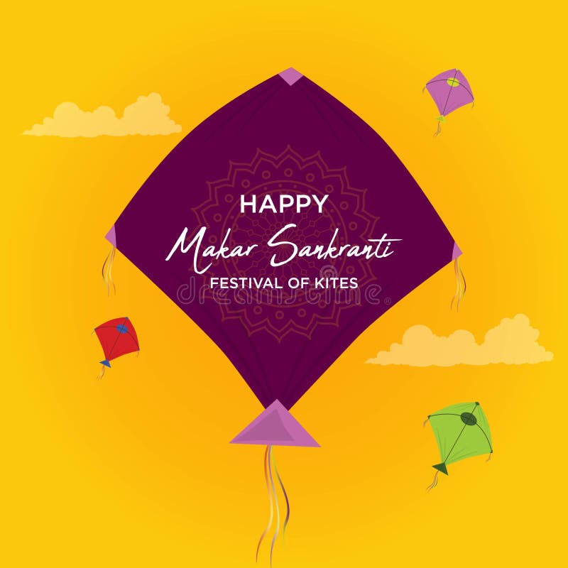 Happy Makar Sankranti Banner Design Stock Vector - Illustration of ...