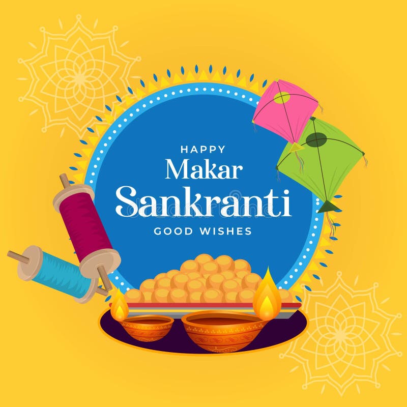 Happy Makar Sankranti Banner Design Stock Vector - Illustration of ...
