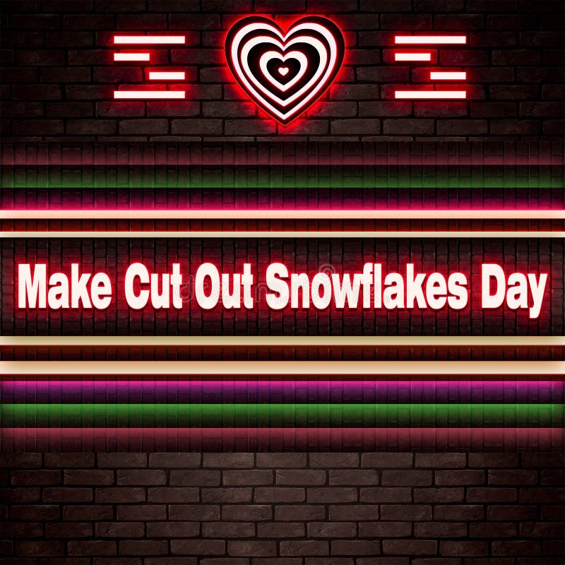 December Month , Make Cut Out Snowflakes Day, Text Effect on Bricks ...