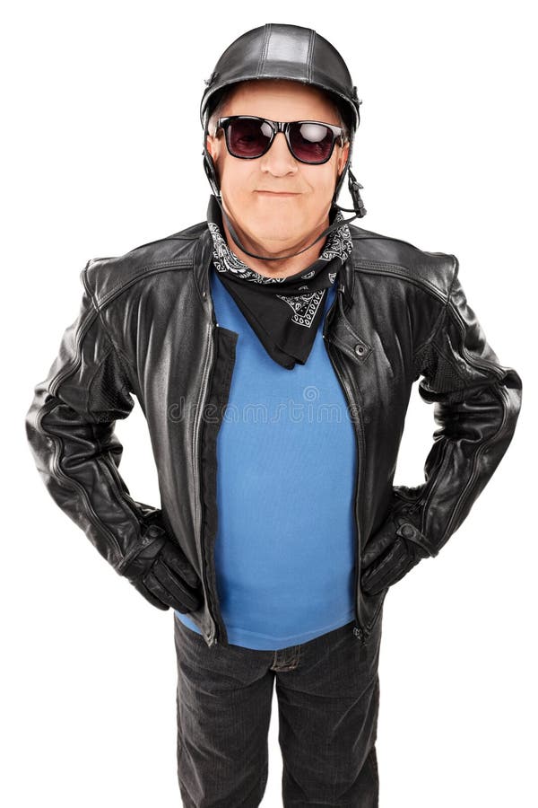 Happy Male Biker Looking at the Camera Stock Photo - Image of rider ...