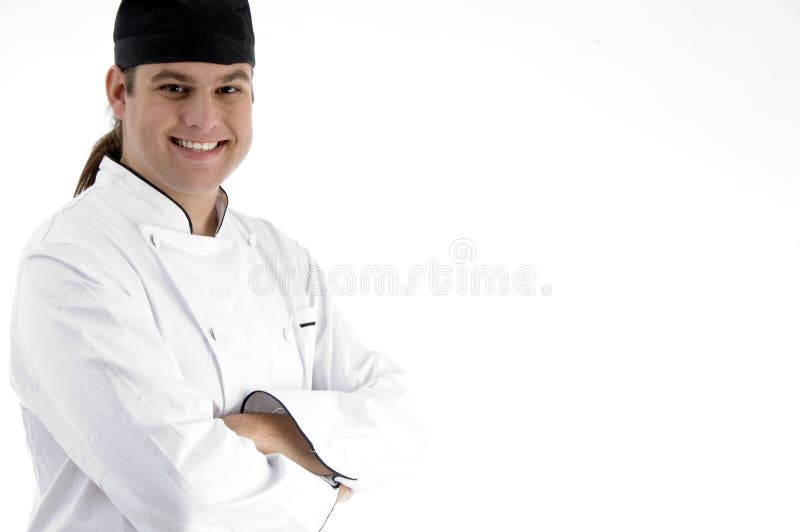 Happy Male Chef Posing in Front of Camera Stock Image - Image of ...