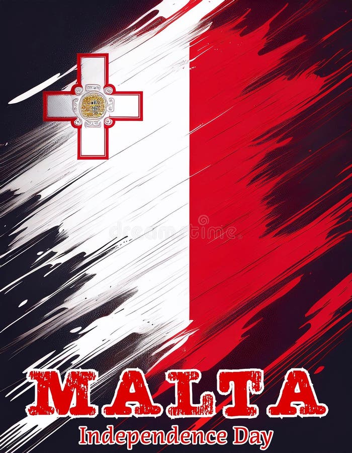 Happy Malta Independence Day Poster Design Stock Illustration ...