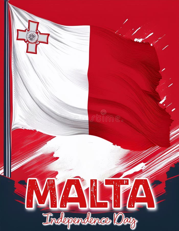 Happy Malta Independence Day Poster Design Stock Illustration ...