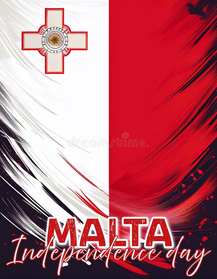 Happy Malta Independence Day Poster Design Stock Illustration ...
