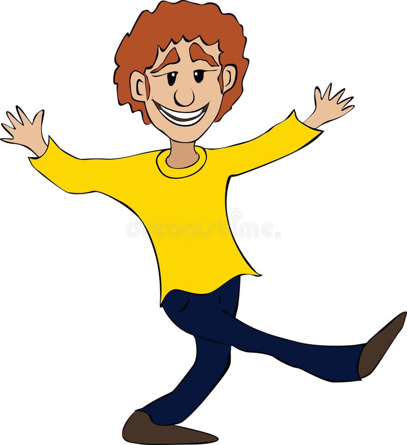 Happy man stock vector. Illustration of happy, clothes - 10862995