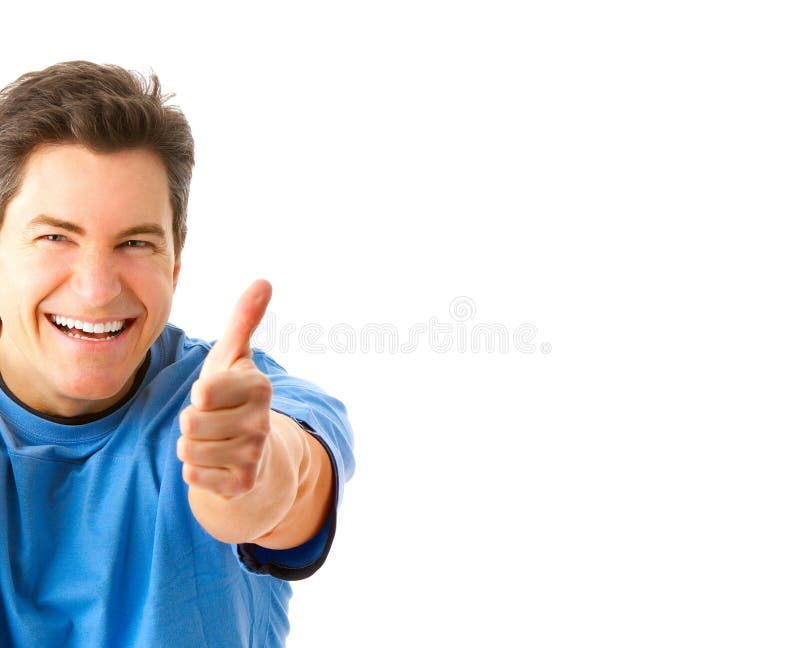 Happy man stock image. Image of adult, white, shirt, happy - 11752863