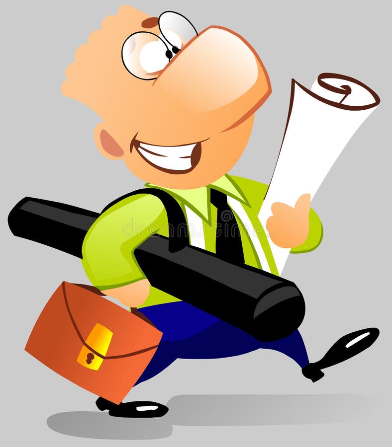 Happy man architect. stock illustration. Illustration of icon - 15564129