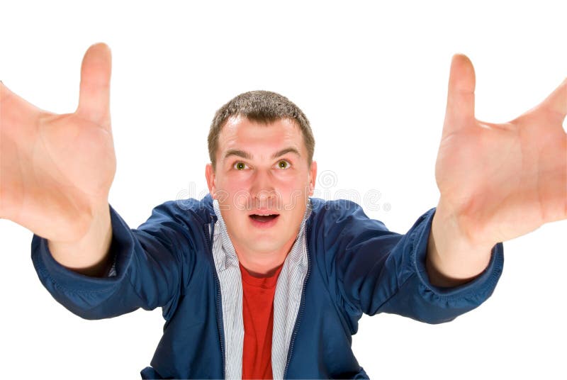 Happy man ask god stock photo. Image of person, gesture - 12410002