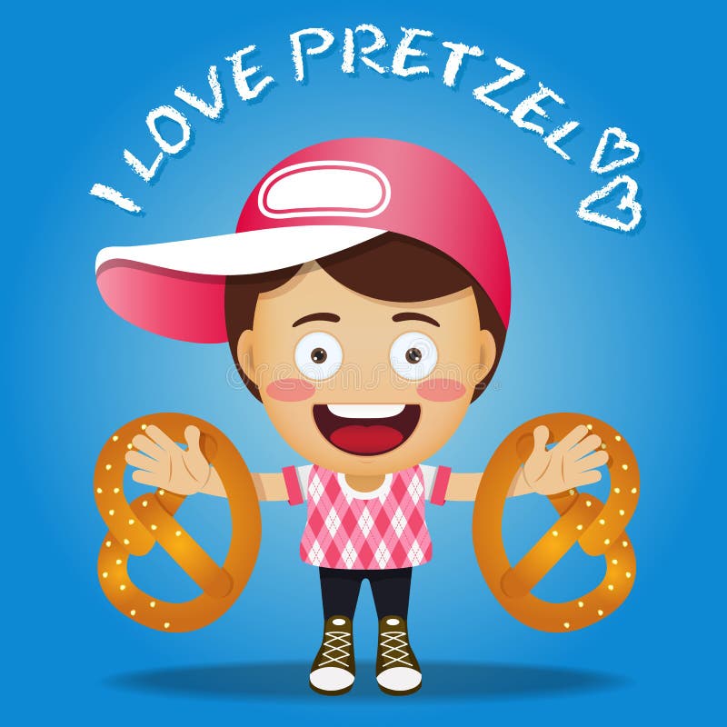 Crazy Pretzel Mascot Cartoon Style Stock Vector - Illustration of ...