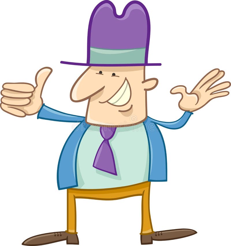 Happy Man Cartoon Character Stock Vector - Illustration of funny ...