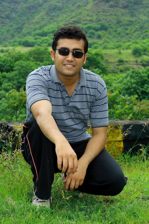 Happy man in countryside stock photo. Image of grass, adult - 7712756