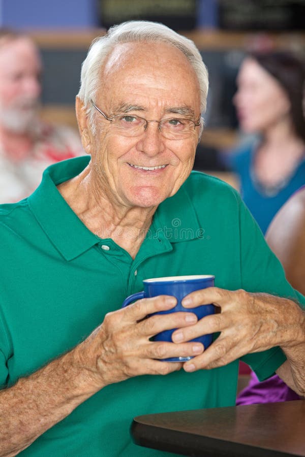Happy Man with Cup stock image. Image of happy, mature - 34036677