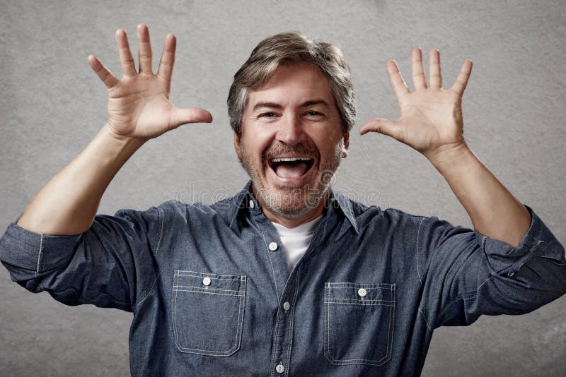 Happy man. stock image. Image of casual, lucky, funny - 79952525