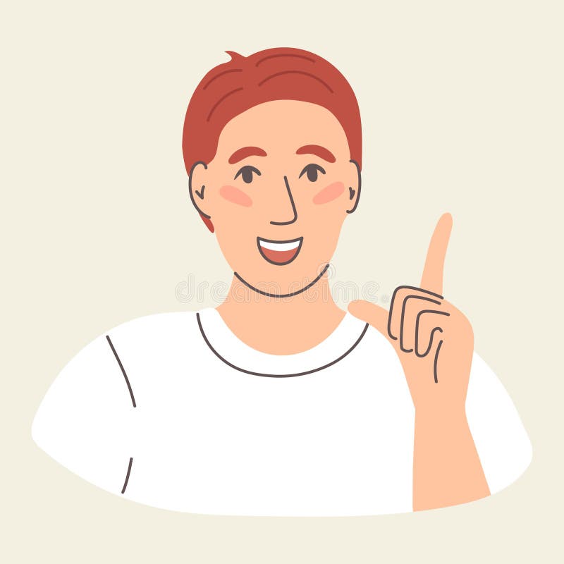 Happy Man Gesturing with Hand, Showing and Presenting, Having an Idea ...