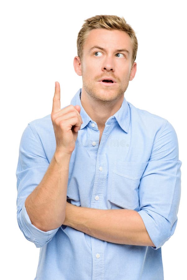 Happy man Has an idea stock photo. Image of confident - 31418538