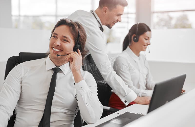 Cheerful the operator stock photo. Image of helpful, communication - 499306 Cheerful the operator stock photo. Image of helpful, communication - 499306