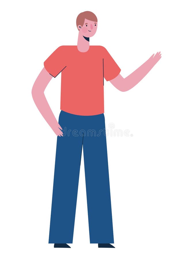 Happy man illustration stock vector. Illustration of show - 264978540