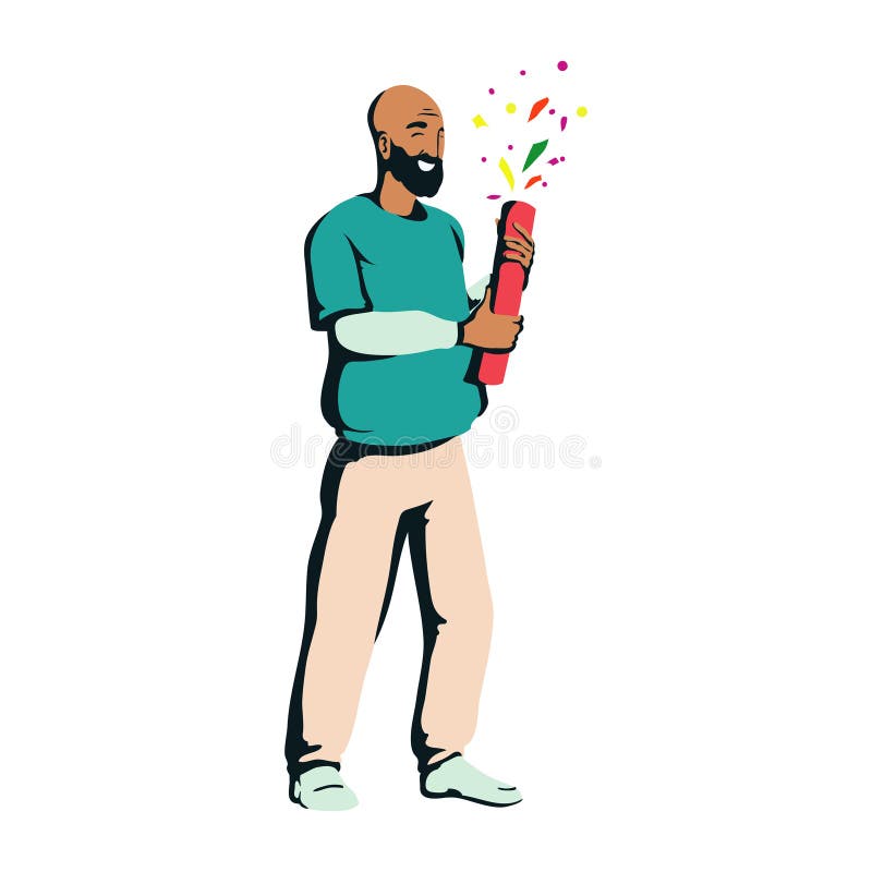 Happy man illustration stock vector. Illustration of vector - 273190210