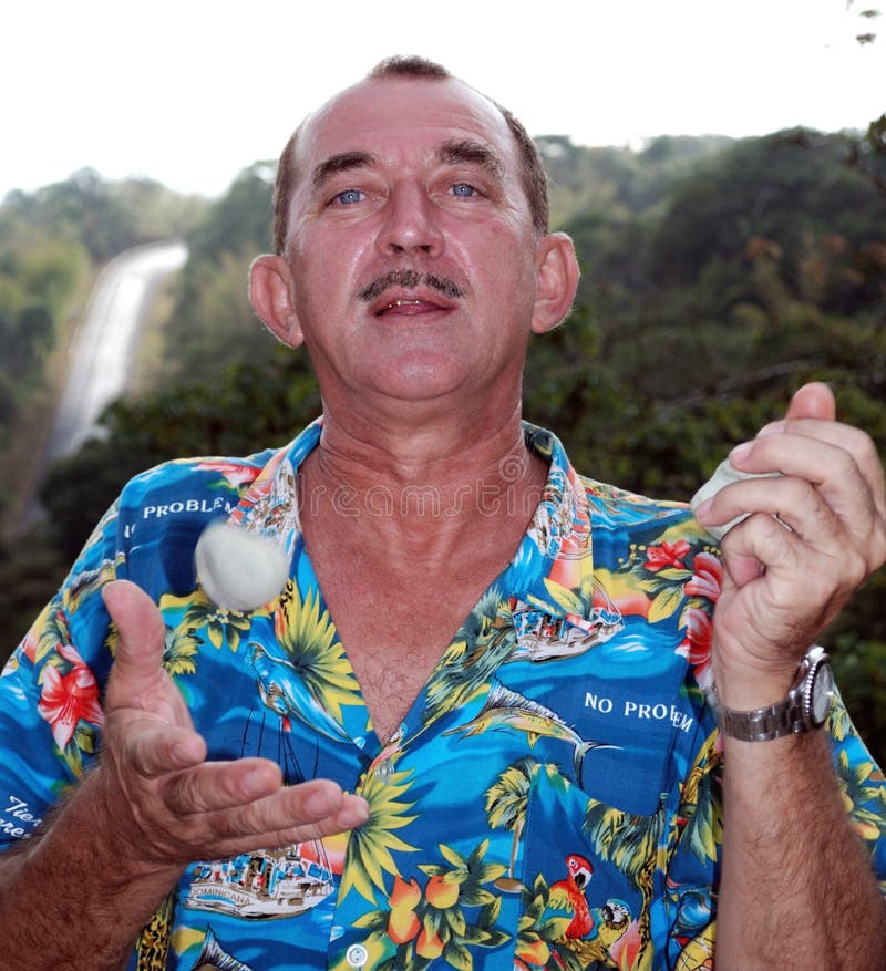 Happy Man Juggling With Stones Stock Photo - Image of attractive ...