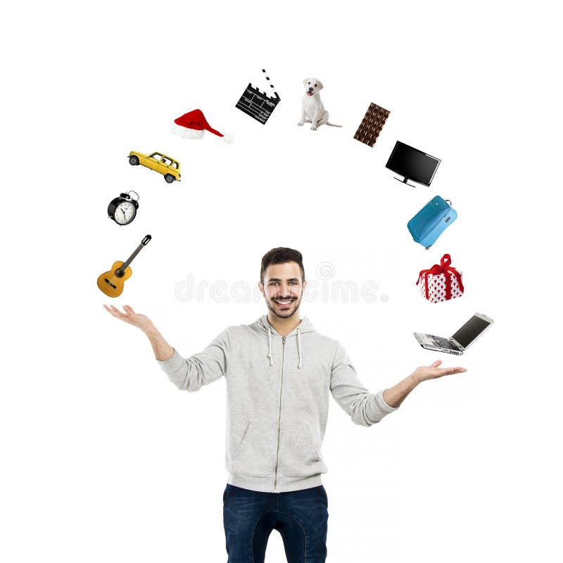 Happy Man Making a Presentation Stock Photo - Image of handsome ...