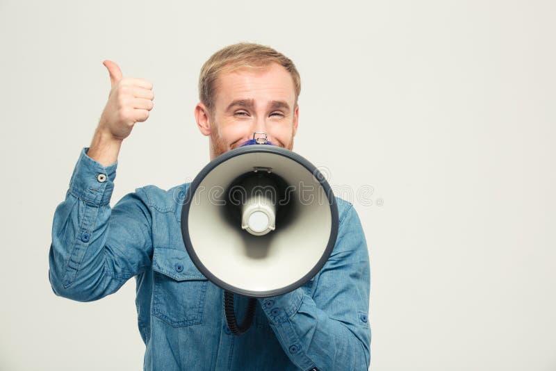 Man Hollering Megaphone Stock Photos - Free & Royalty-Free Stock Photos ...