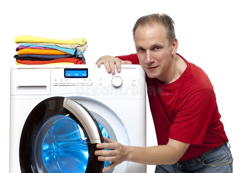 Happy Man New Washing Machine Stock Photos - Free & Royalty-Free Stock ...