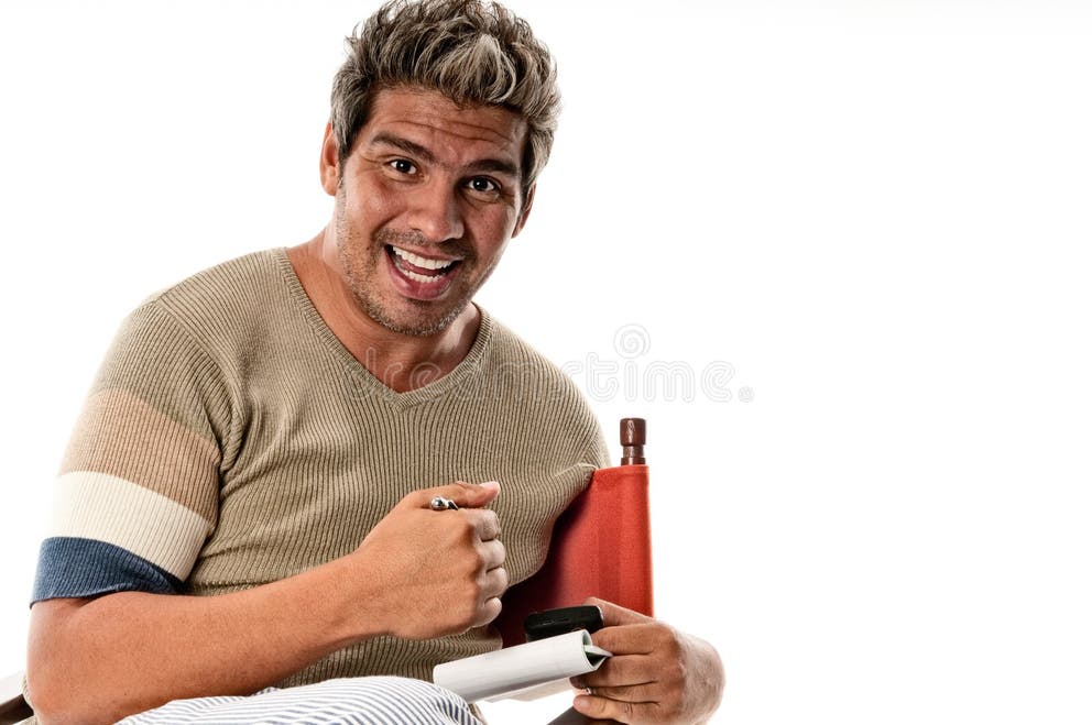 Happy man with notepad stock photo. Image of adult, informal - 20013524