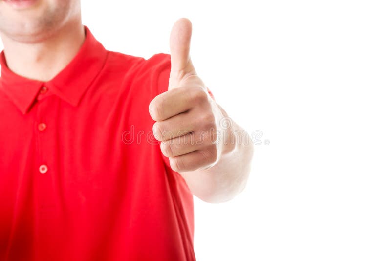 Happy Man with Ok Hand Sign Stock Photo - Image of face, studio: 45437410