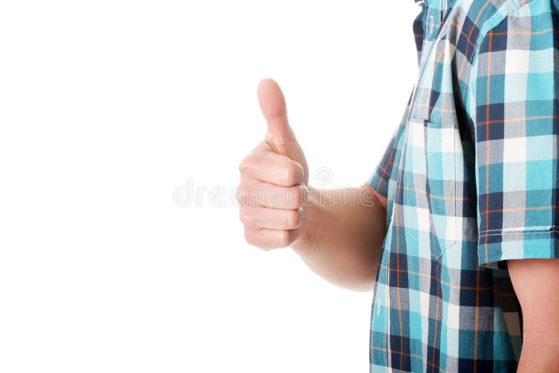 Happy Man with Ok Hand Sign Stock Photo - Image of gesture, isolated ...