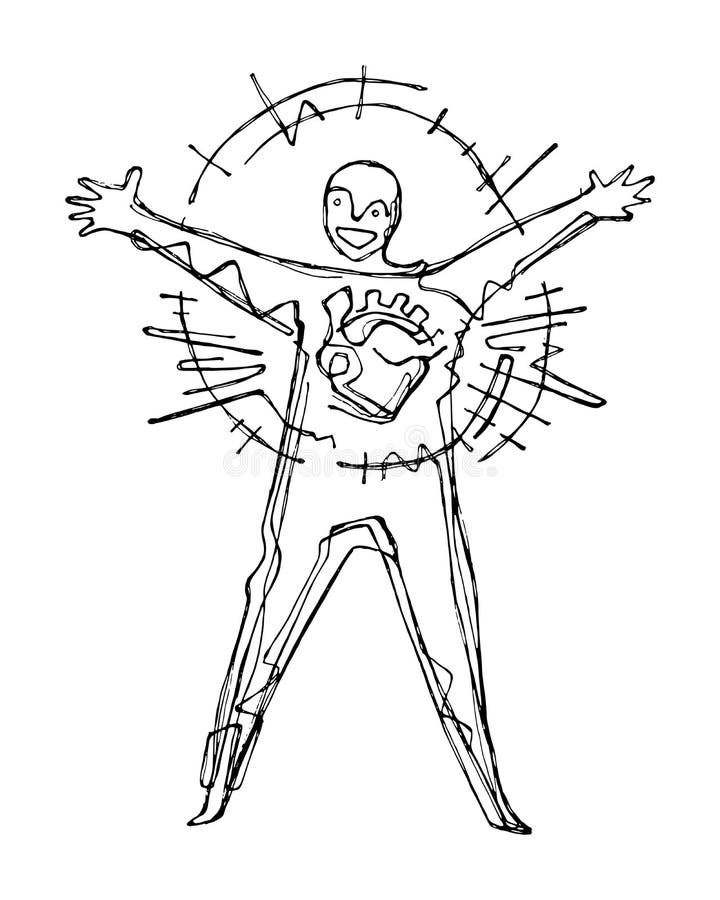 Man with Open Arms Silhouette Stock Vector - Illustration of silhouette ...