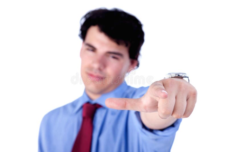 Happy man pointing stock image. Image of point, portrait - 19532981