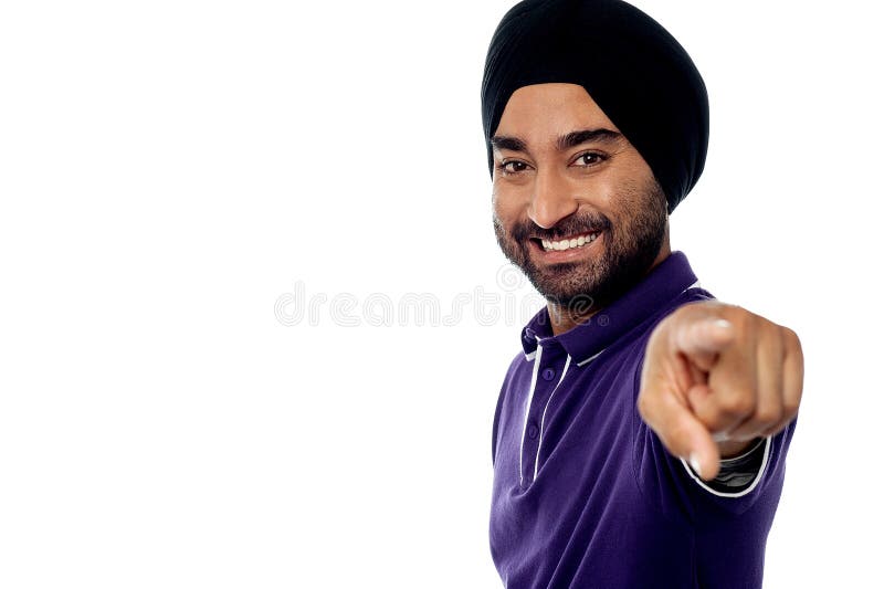 Happy Man Pointing Towards Camera Stock Image - Image of person ...