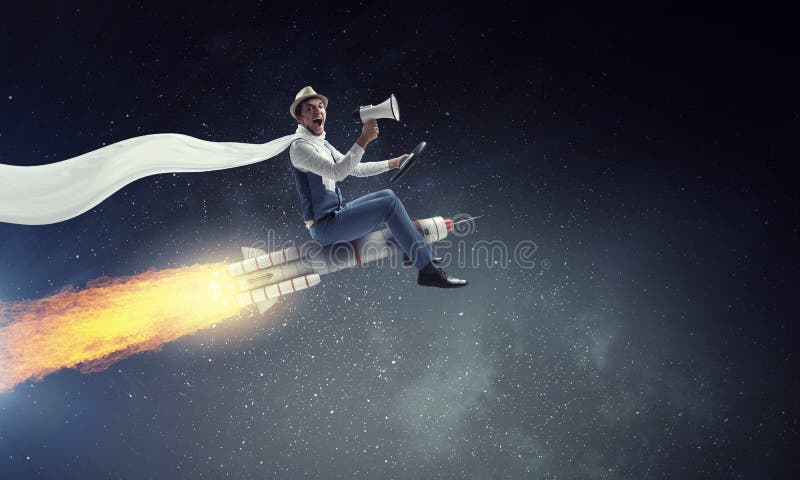 122 Man Riding Rocket Stock Photos - Free & Royalty-Free Stock Photos ...