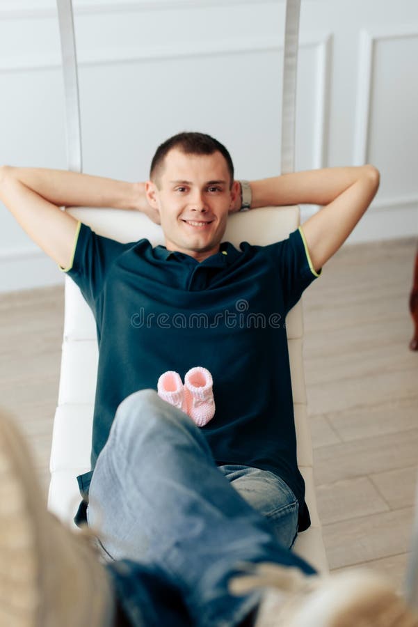 Happy Man in a Room in the Interior Stock Photo - Image of happy ...