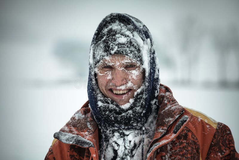 Happy man in snow stock image. Image of alpine, happy - 33761243