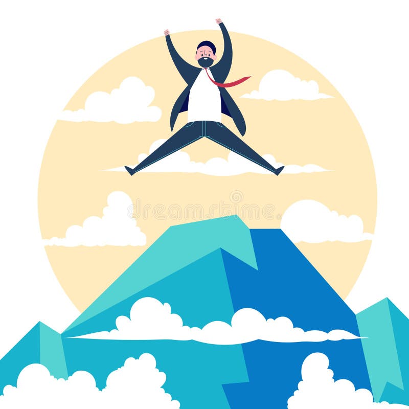 Cartoon Man Mountain Top Stock Illustrations – 1,760 Cartoon Man ...