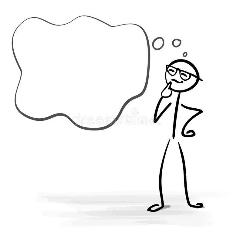 Stick Figure Thinking Creativity Stock Illustrations – 279 Stick Figure ...