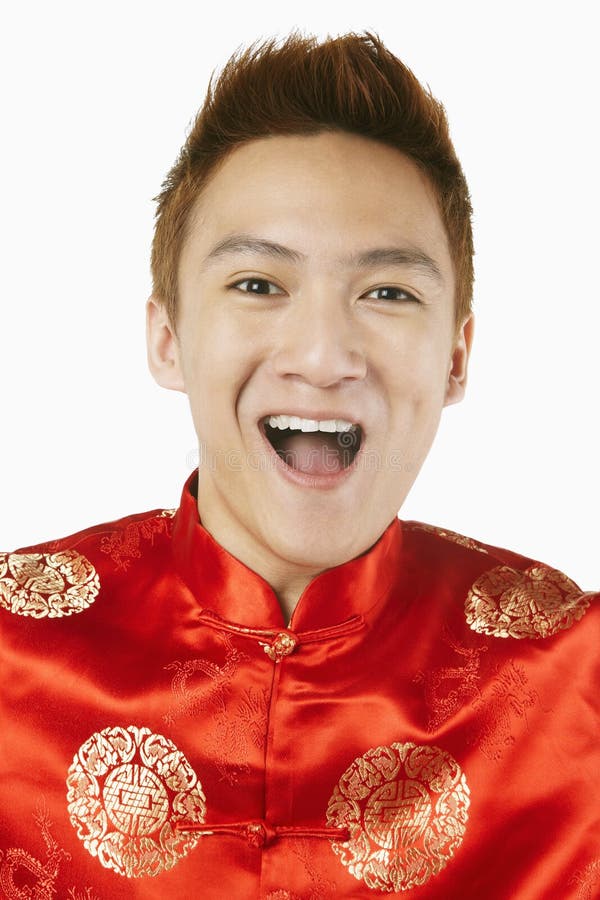 Happy Man in Traditional Clothing Laughing. Conceptual Image Stock ...