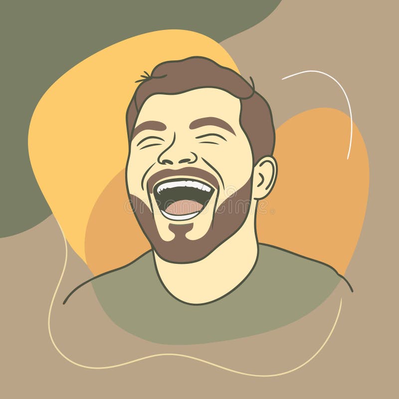 Happy Man. Vector Flat Illustration in Color. Stock Vector ...