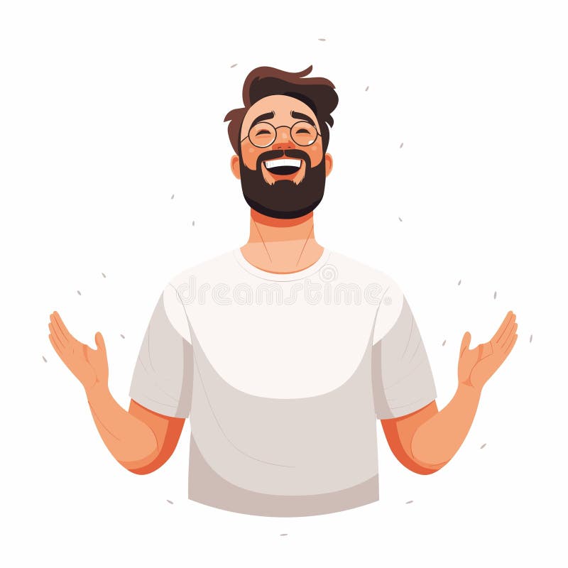 Happy Man Vector Flat Minimalistic Isolated Illustration Stock Vector ...
