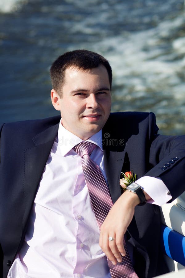 Happy man with waves stock image. Image of outline, master - 21941461