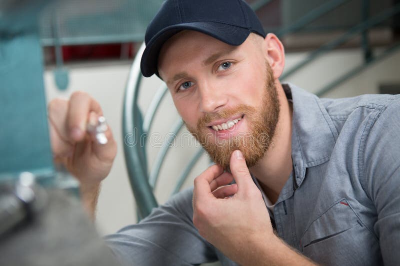 Happy Man Working with Tools Stock Photo - Image of tools, happy: 285686958