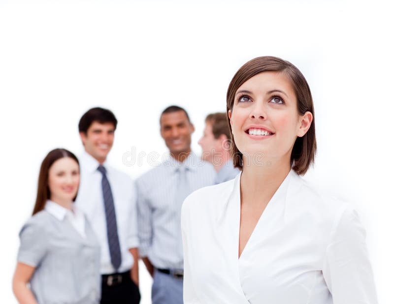 Happy Manager Clapping in a Presentation Stock Image - Image of male ...